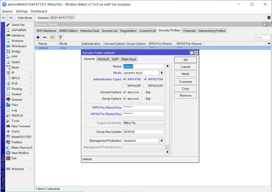 Setting up a Mikrotik mAP lite as a wifi client to ethernet bridge (and ...